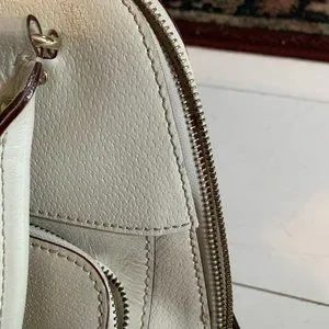 kate spade | Bags | White Leather Kate Spade Satchel Purse Handbag ...